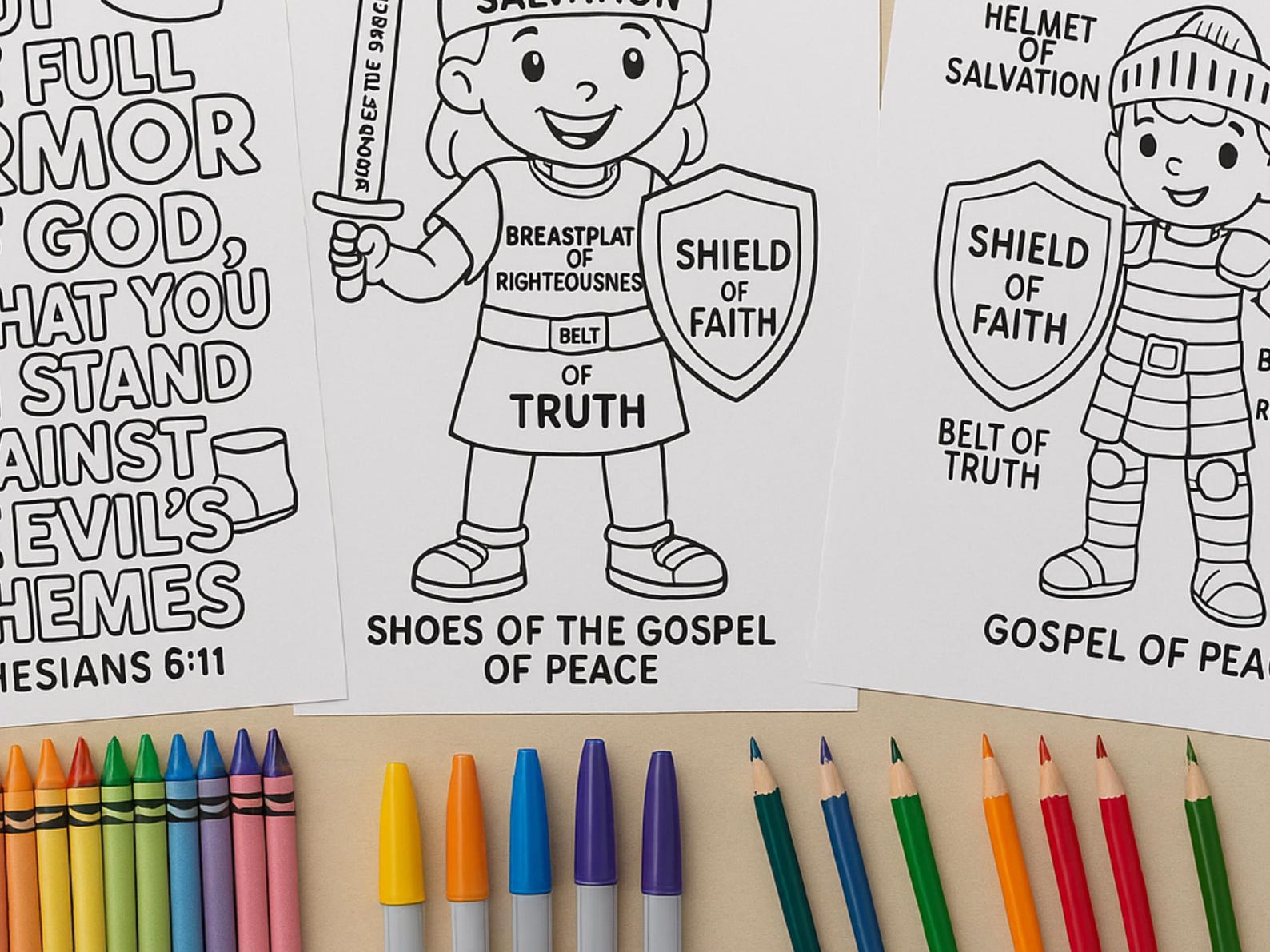 Armor of God Coloring Pages | Armor of God Printable | Armor of God ...