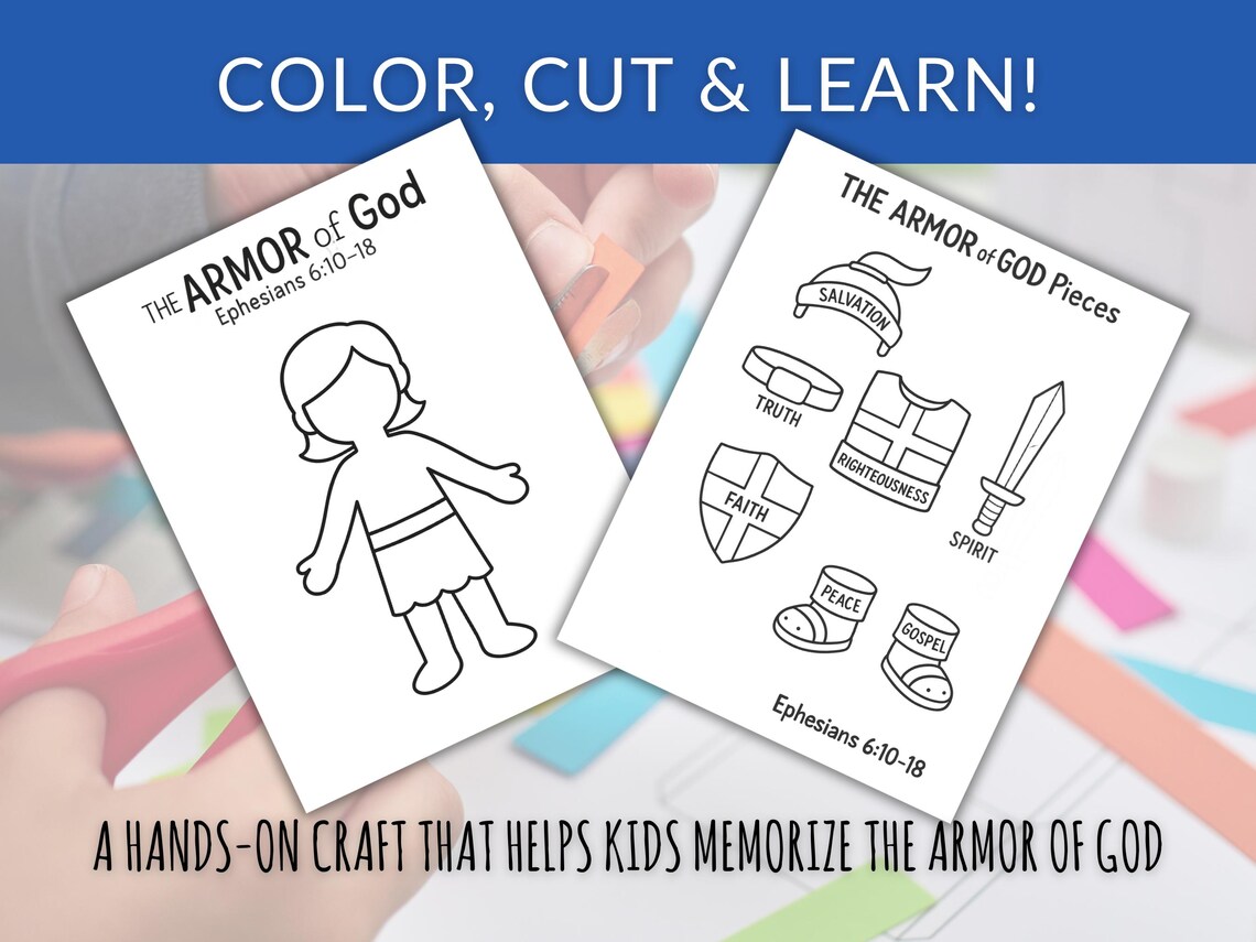 Armor of God Printable | Armor of God Coloring Page | Armor of God ...