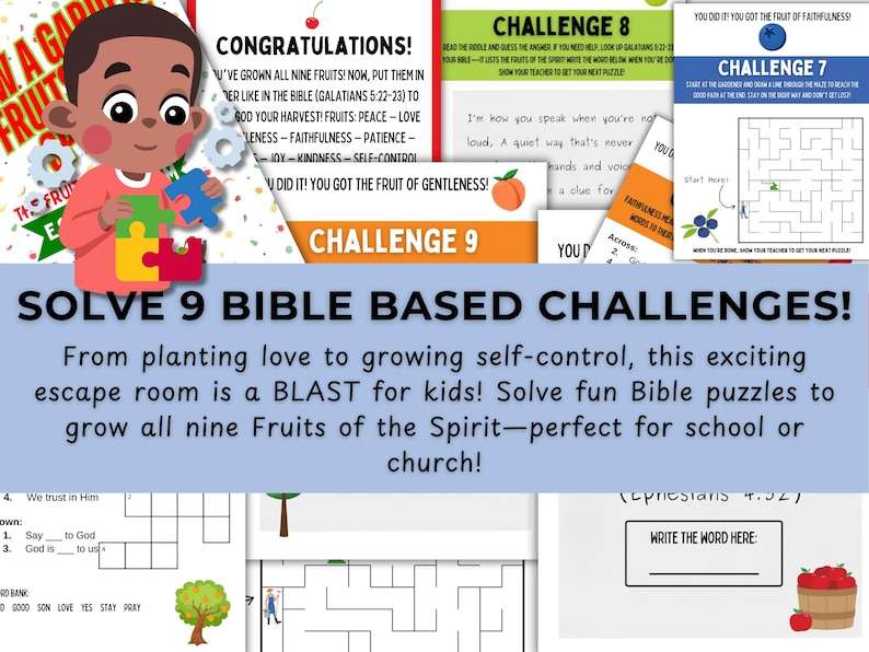 Christian Escape Room | Bible Escape Room for Kids | Christian Team ...