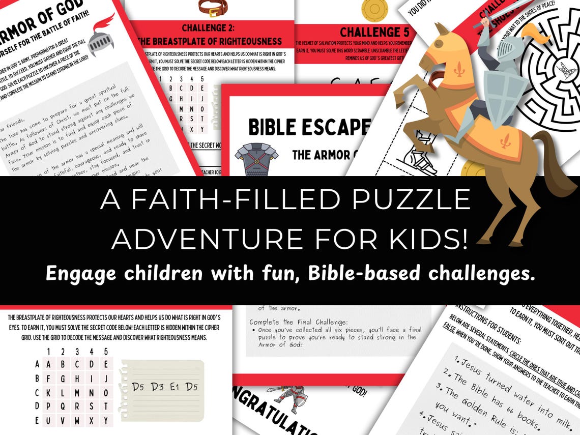 Christian Escape Room | Bible Escape Room for Kids | Christian Team ...