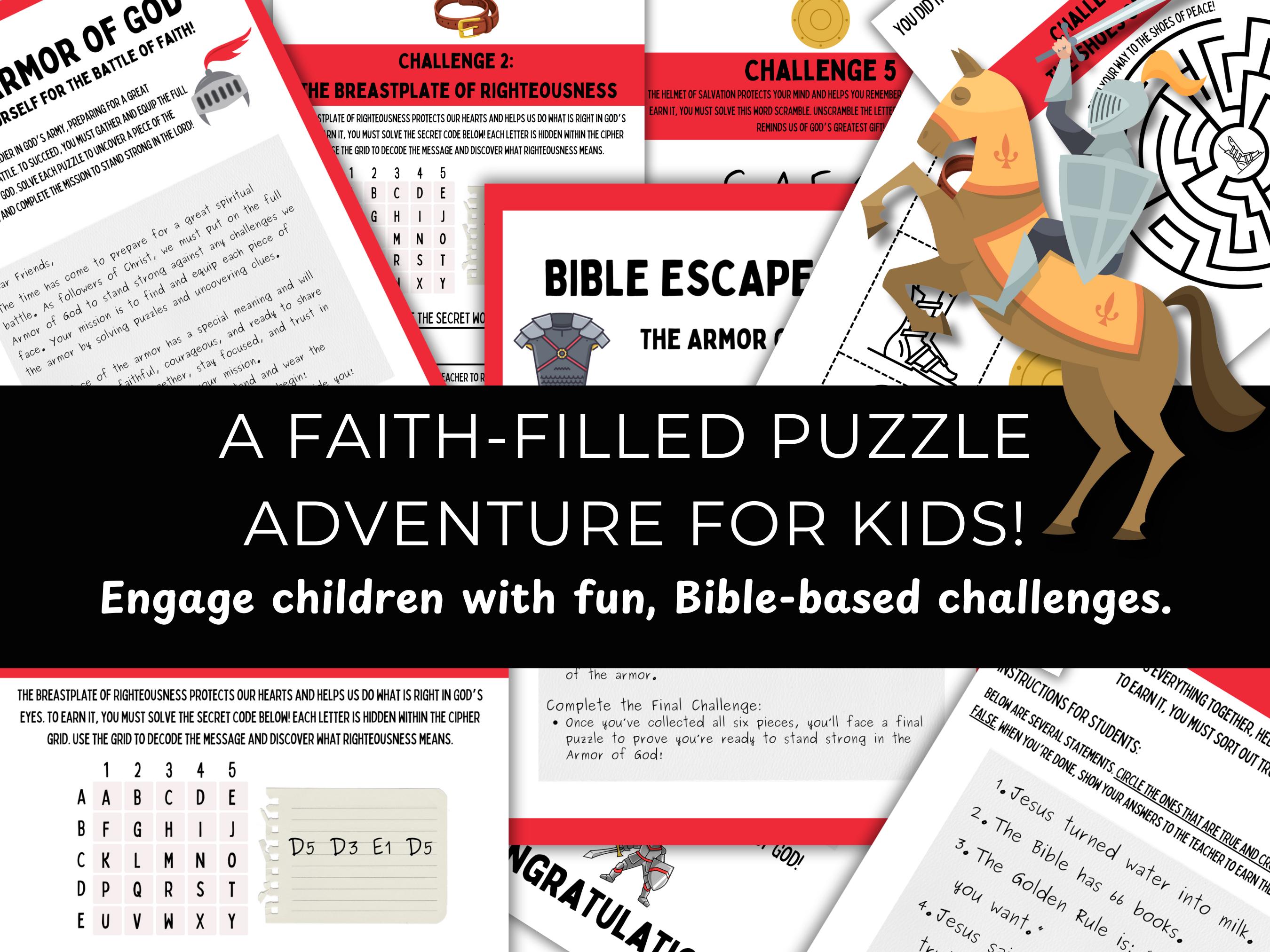 Christian Escape Room | Bible Escape Room for Kids | Christian Team ...