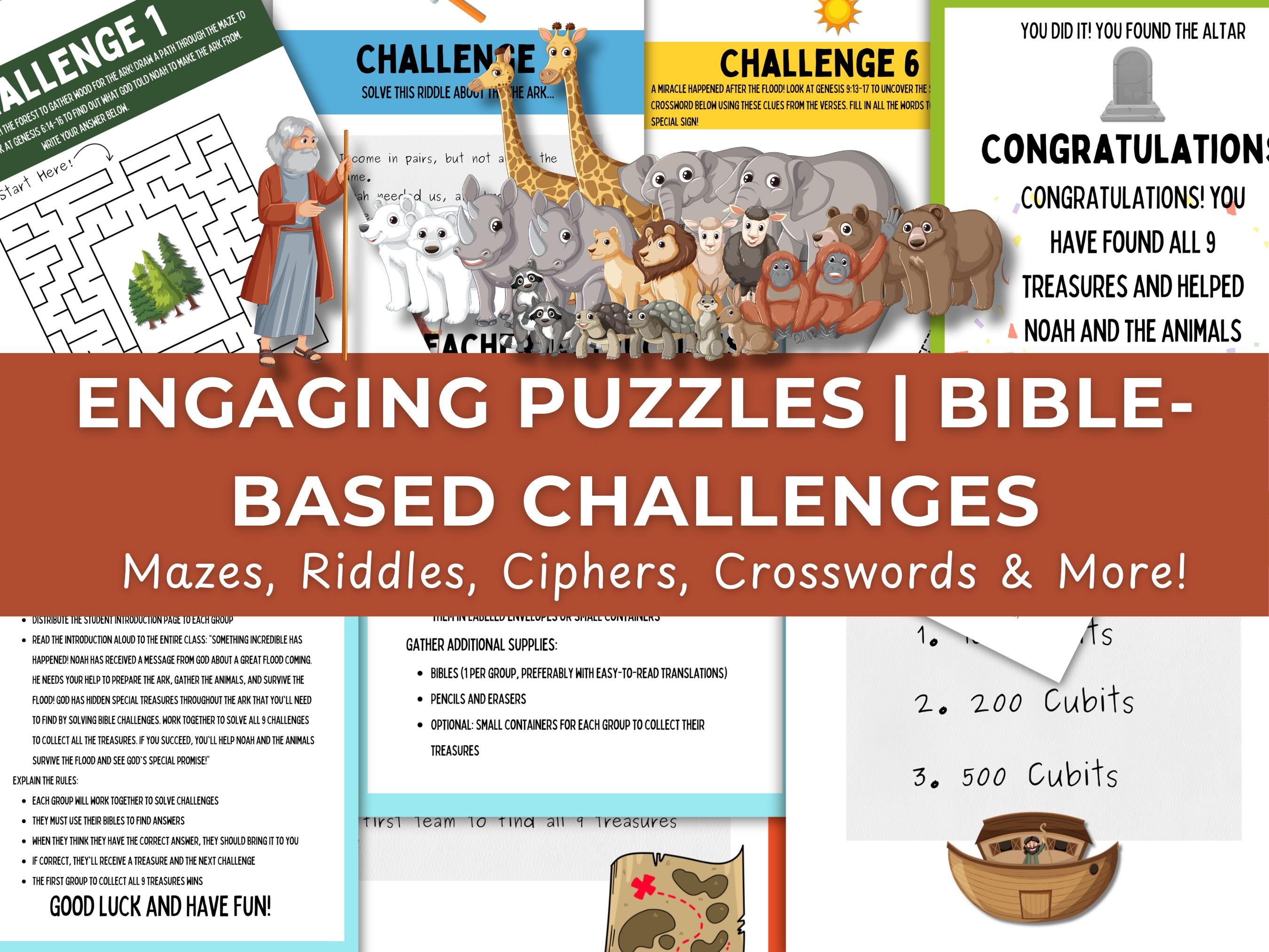 Noah's Ark Christian Escape Room | Bible Escape Room for Kids ...