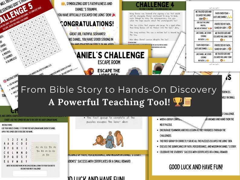 Christian Escape Room | Bible Escape Room for Kids | Christian Team ...