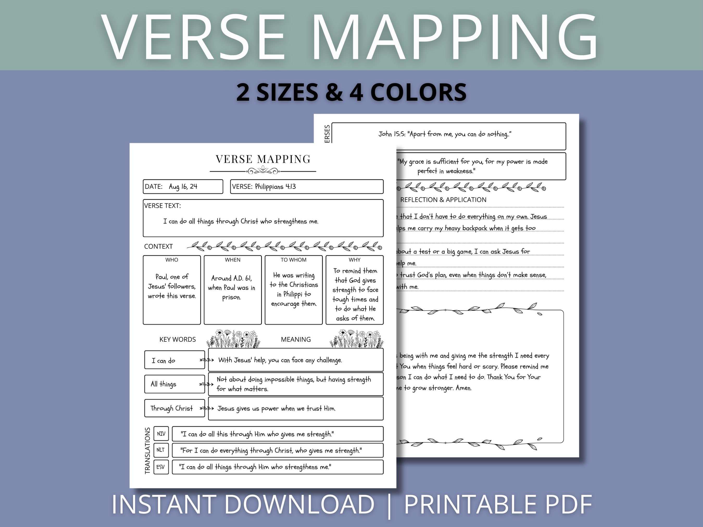 Verse Mapping | Bible Verse Mapping | Verse Mapping Template | Bible ...