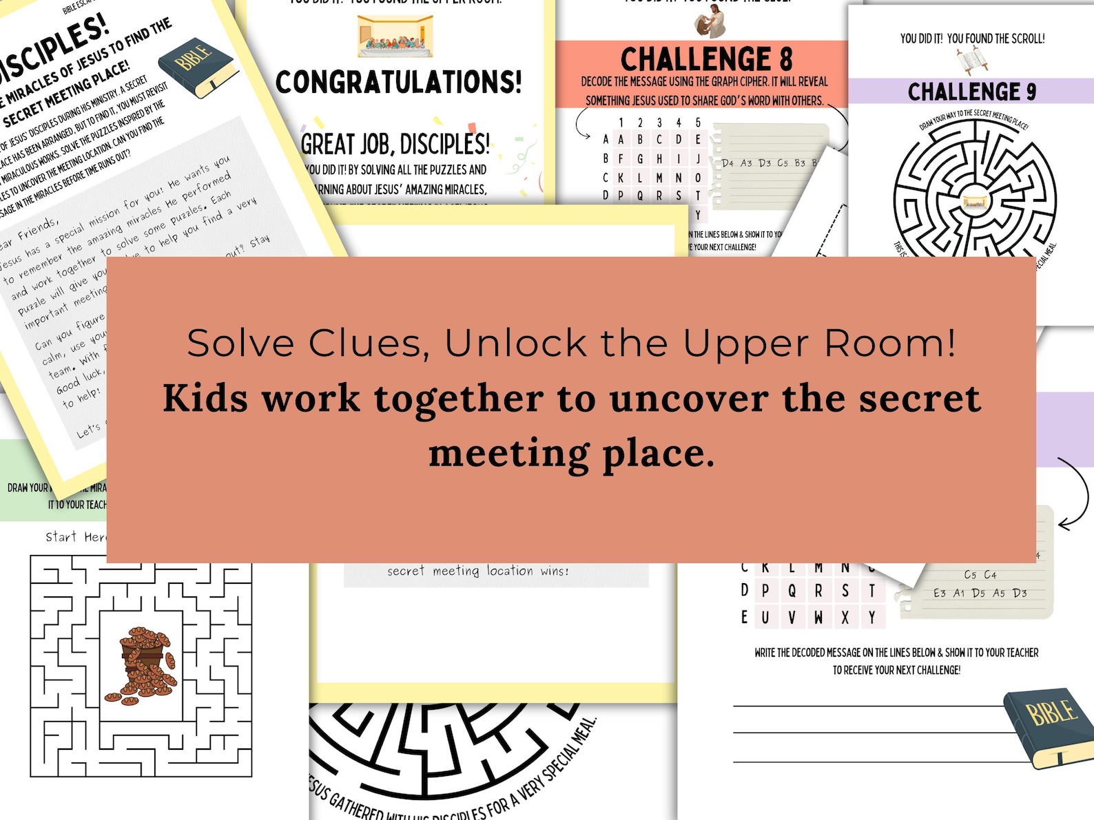 Christian Escape Room | Bible Escape Room for Kids | Christian Team ...