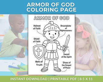Armor of God Printable | Armor of God Coloring Page | Armor of God ...