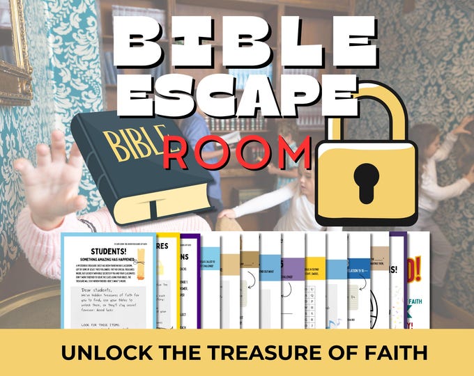 Parable of the Hidden Treasure Bible Story Escape Room | Printable ...