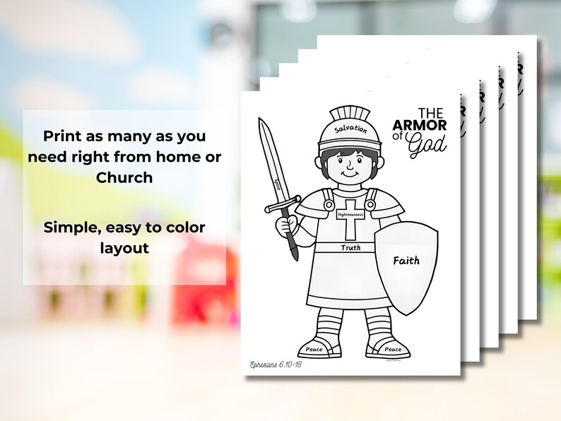 Armor of God | Armor of God Coloring Page | Armor of God Coloring ...