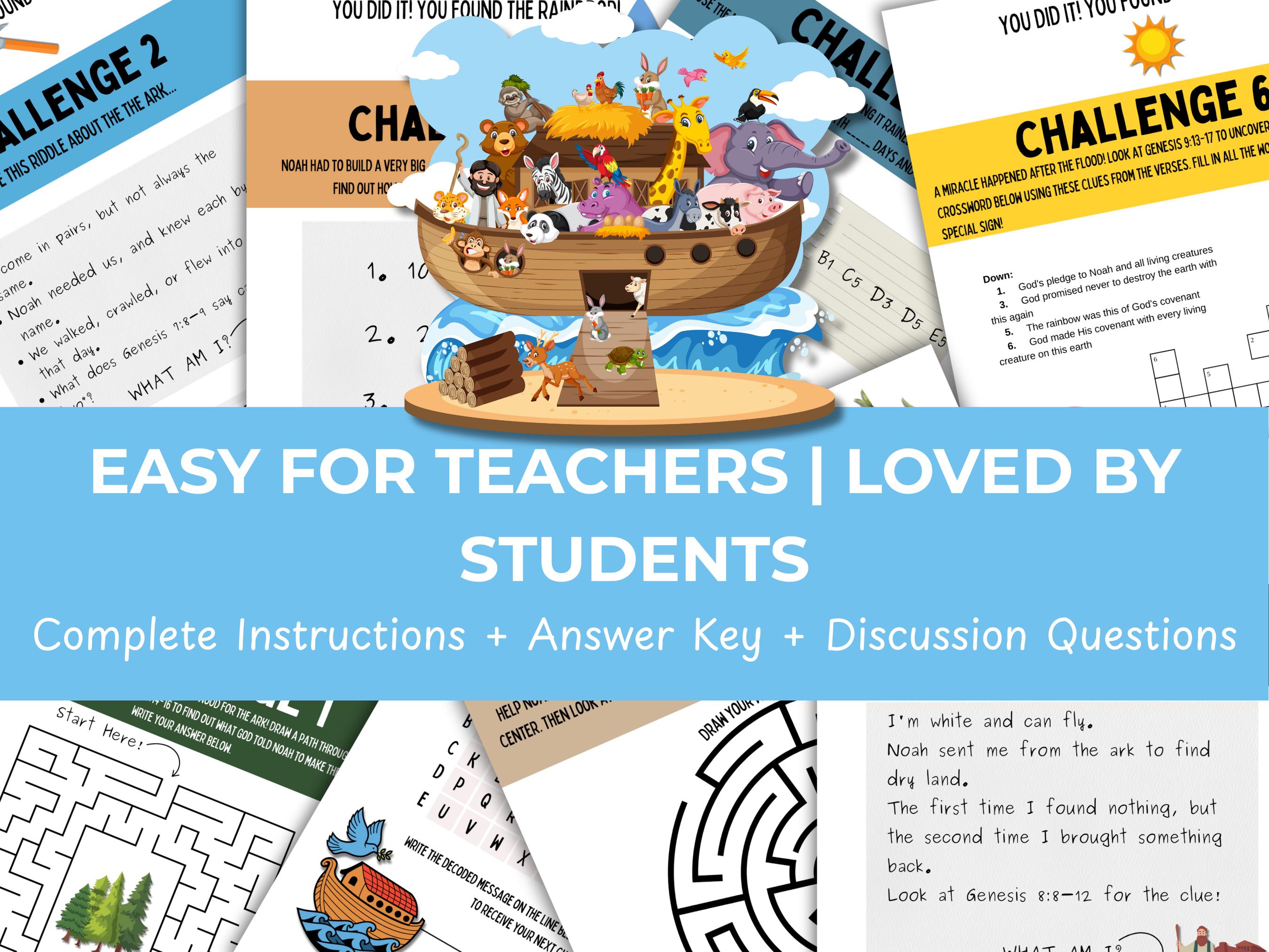 Noah's Ark Christian Escape Room | Bible Escape Room for Kids ...