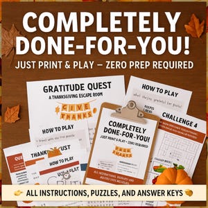 Thanksgiving Escape Room | Thanksgiving Escape Room for Kids ...