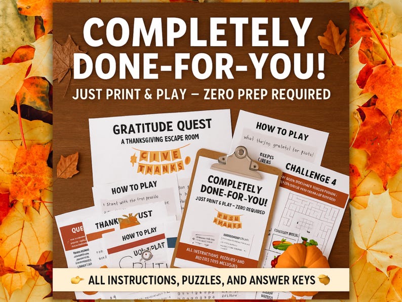 Thanksgiving Escape Room | Thanksgiving Escape Room for Kids ...