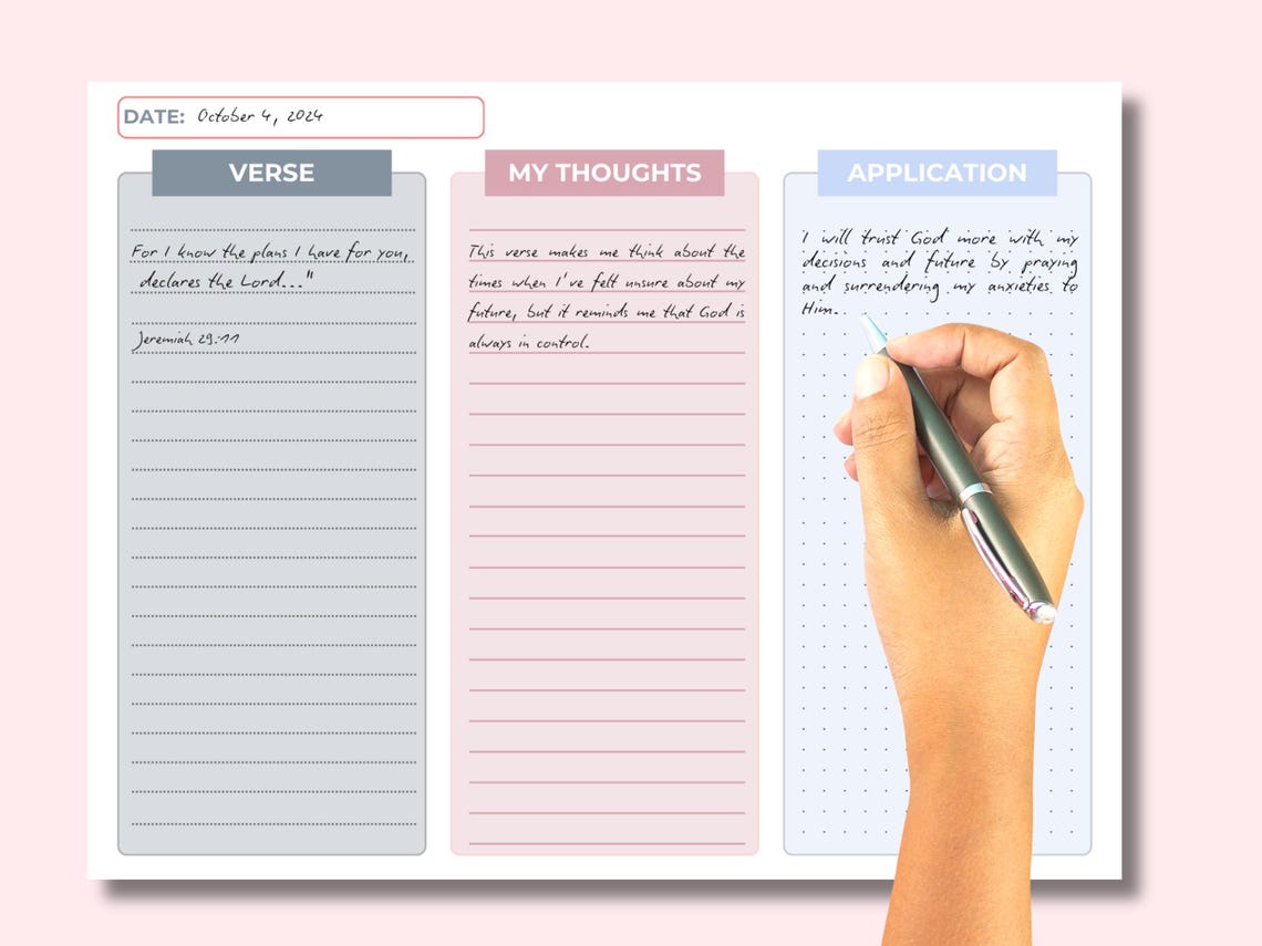 Bible Study Guide | Verse Mapping | Bible Study Template | Sermon Notes ...