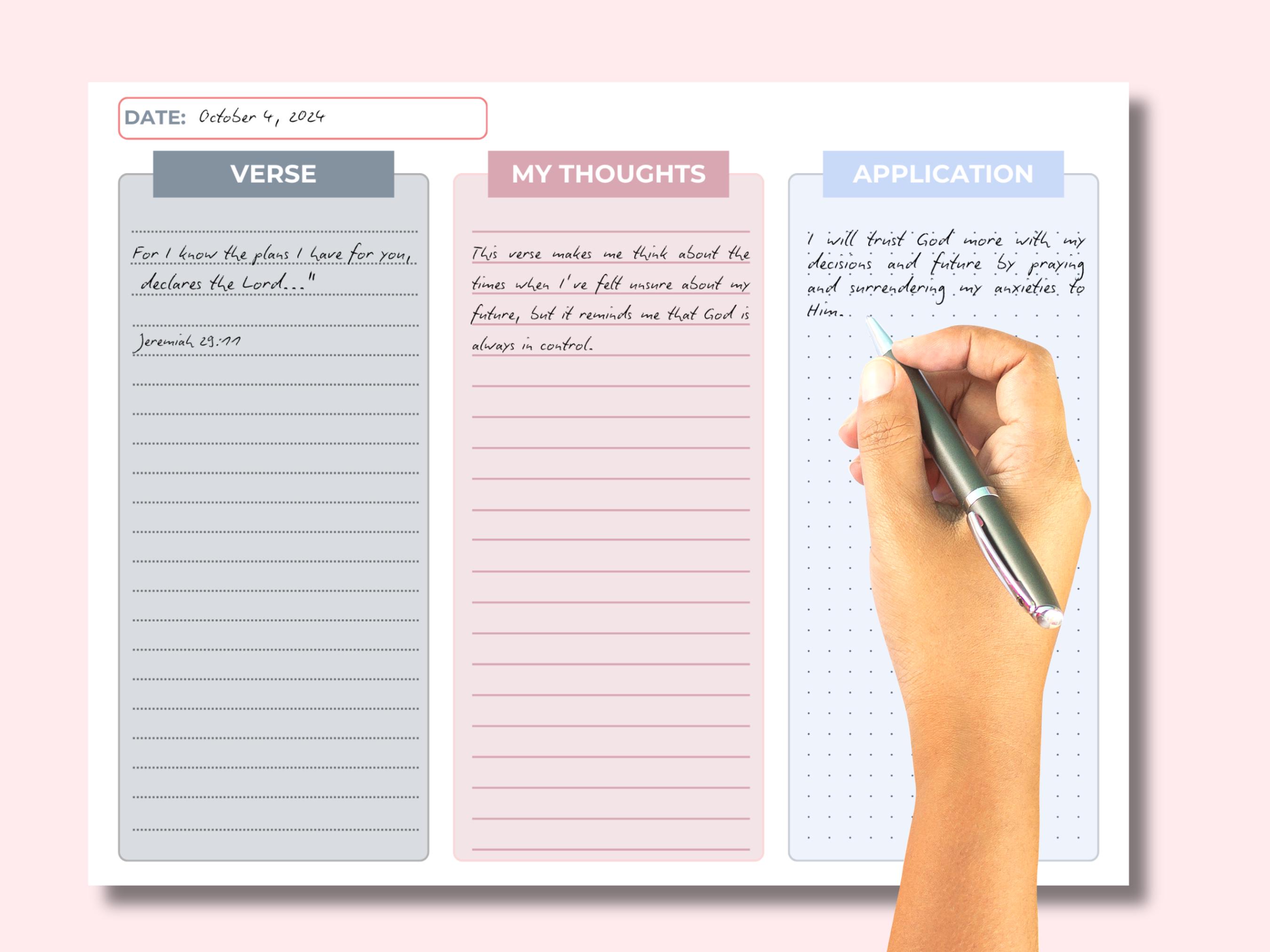 Bible Study Guide | Verse Mapping | Bible Study Template | Sermon Notes ...