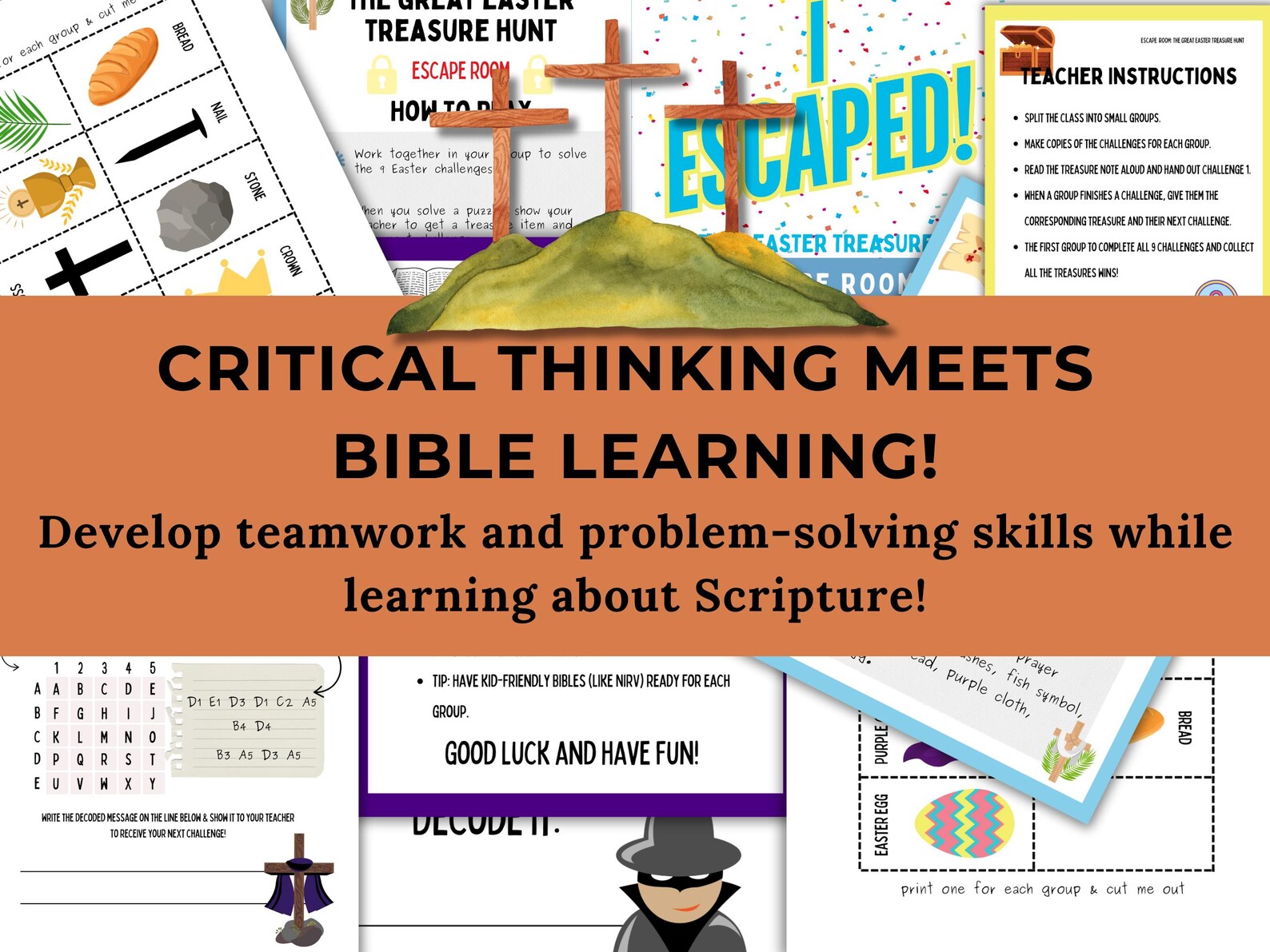 Easter Escape Room for Kids | Bible Escape Room for Kids | Christian ...