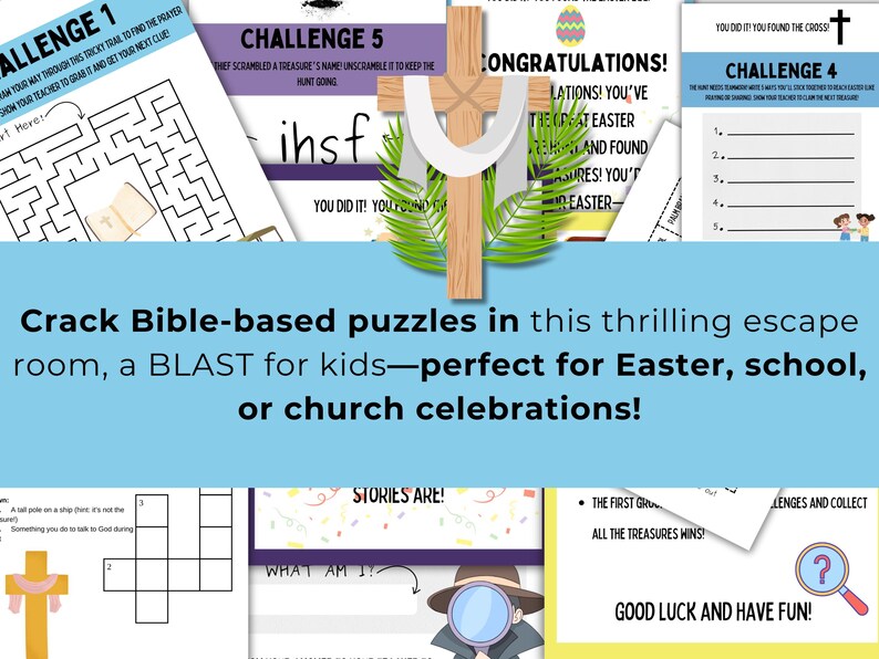 Easter Escape Room for Kids | Bible Escape Room for Kids | Christian ...