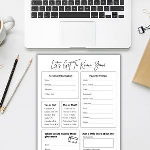Team Building Get to Know Your Staff Questionnaire Printable | Team ...