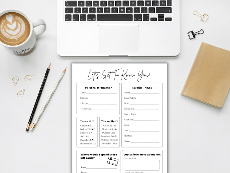 Team Building Get to Know Your Staff Questionnaire Printable | Team ...