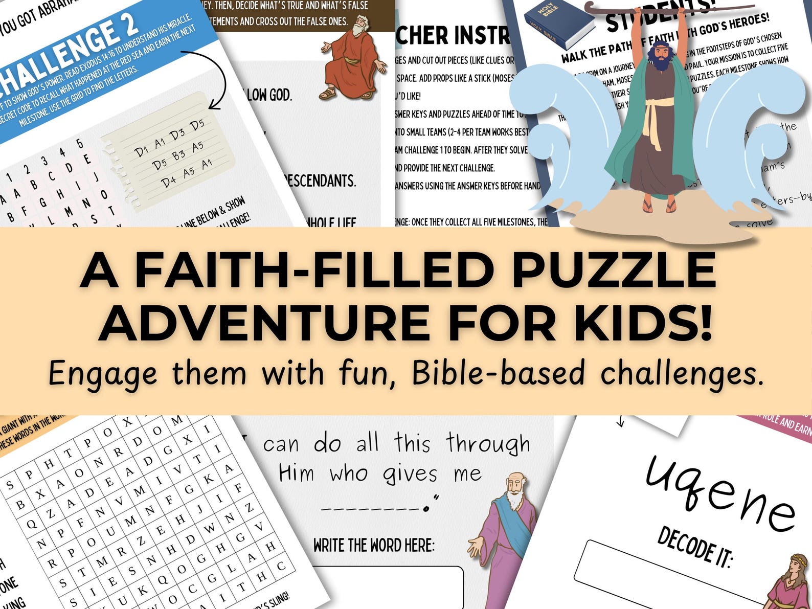 Christian Escape Room | Bible Escape Room for Kids | Christian Team ...
