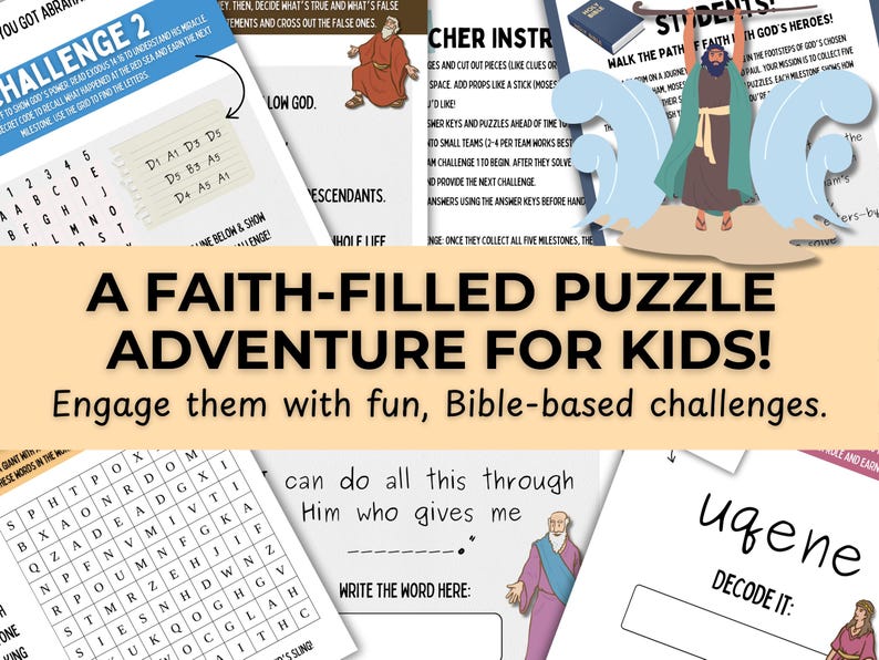 Christian Escape Room | Bible Escape Room for Kids | Christian Team ...