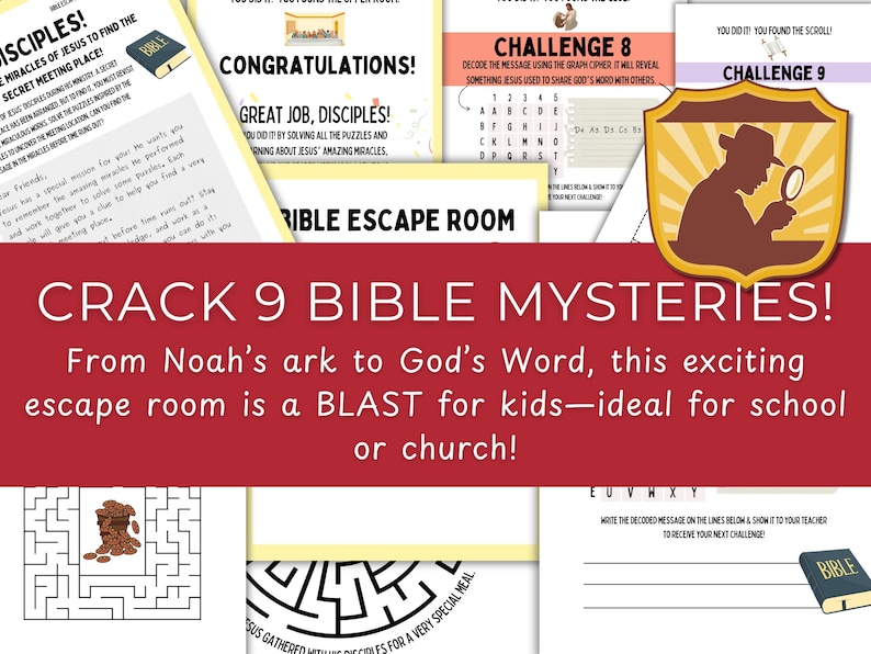 Christian Escape Room | Bible Escape Room for Kids | Christian Team ...