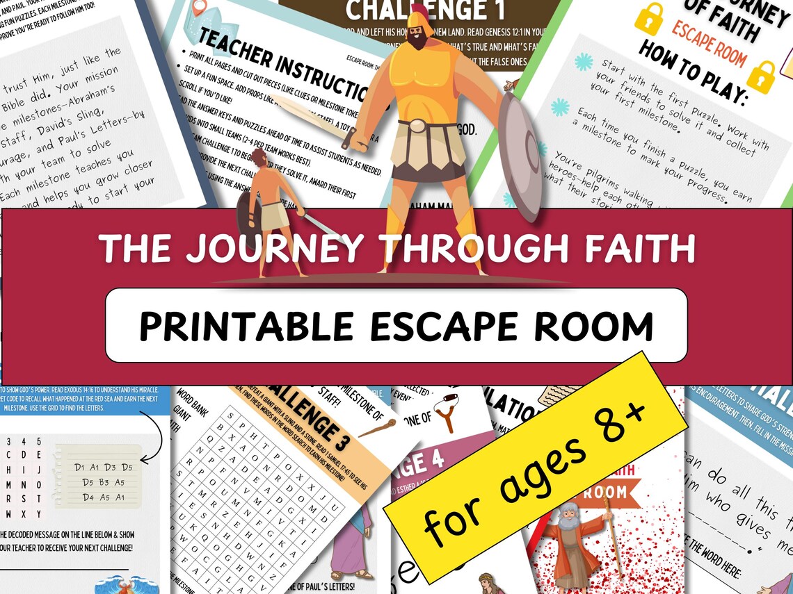 Christian Escape Room | Bible Escape Room for Kids | Christian Team ...