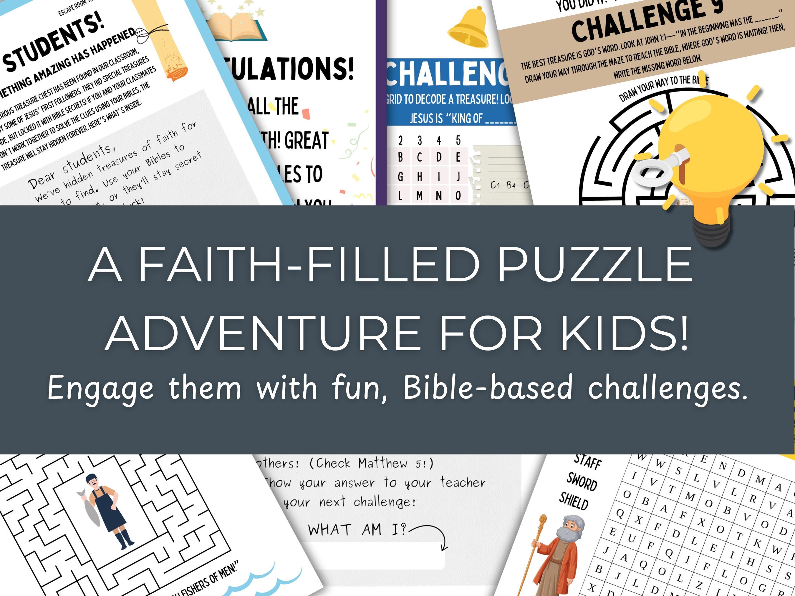 Christian Escape Room | Bible Escape Room for Kids | Christian Team ...