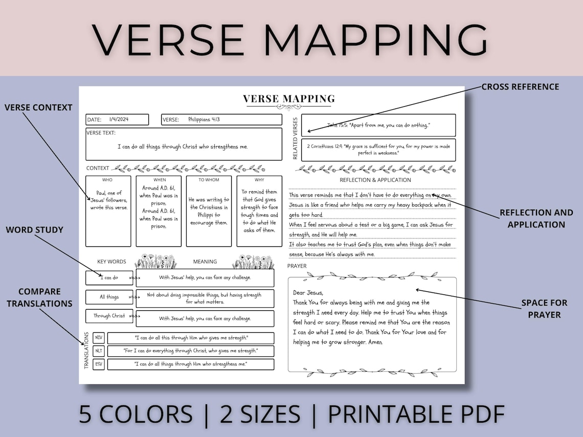 Verse Mapping | Bible Verse Mapping | Verse Mapping Template | Bible ...