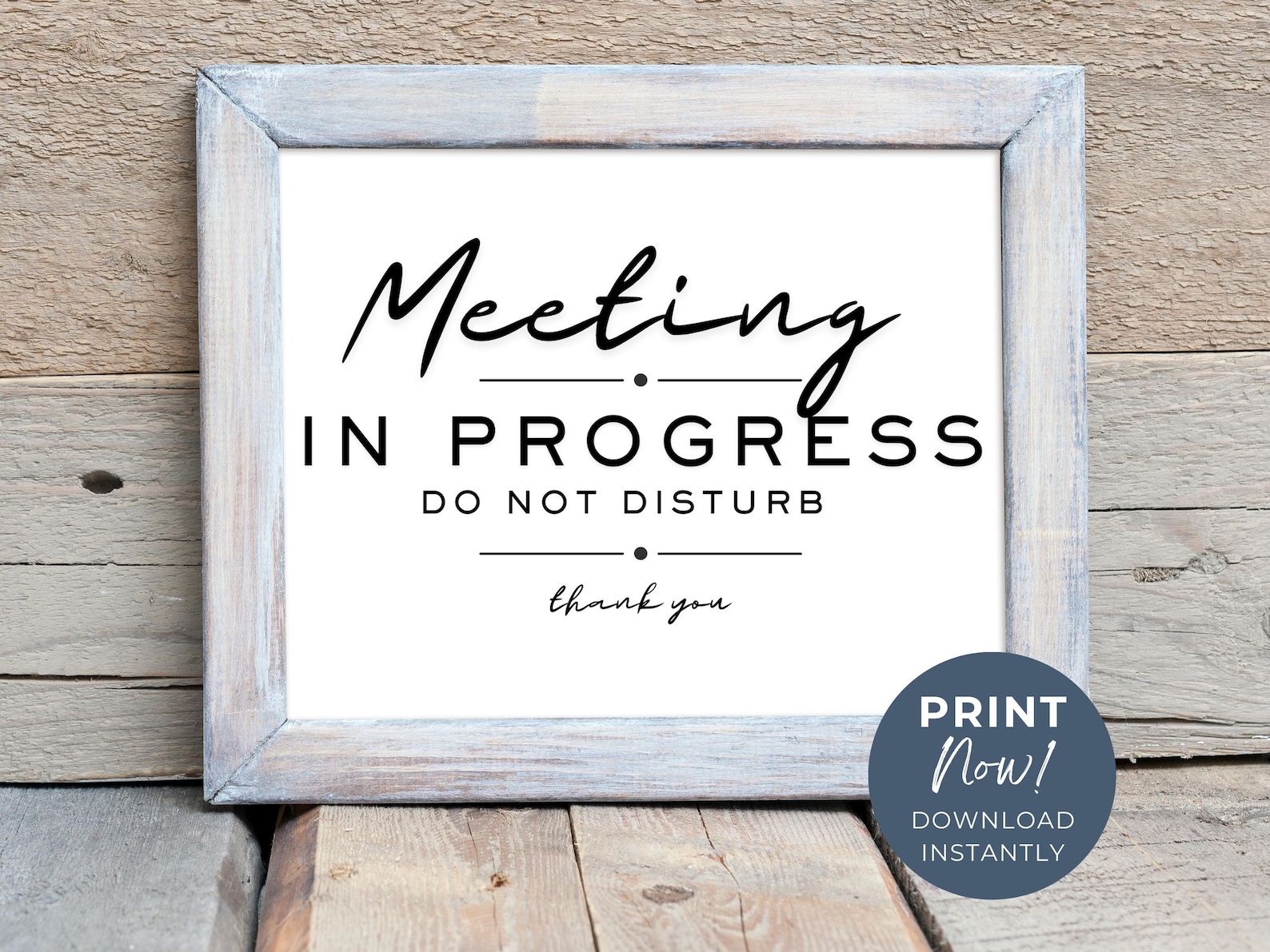 Meeting in Progress Sign | Please Do Not Disturb Sign | No Soliciting ...