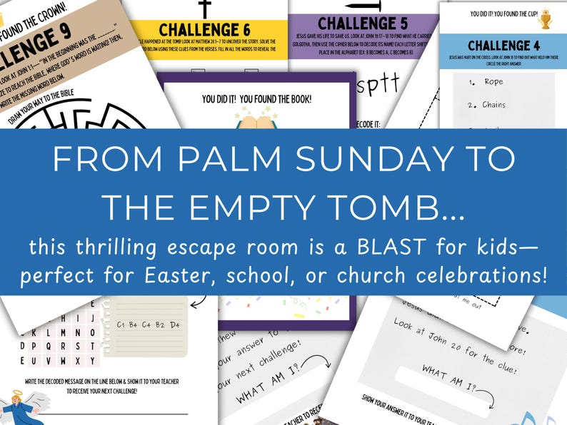 Christian Escape Room | Bible Escape Room for Kids | Christian Team ...