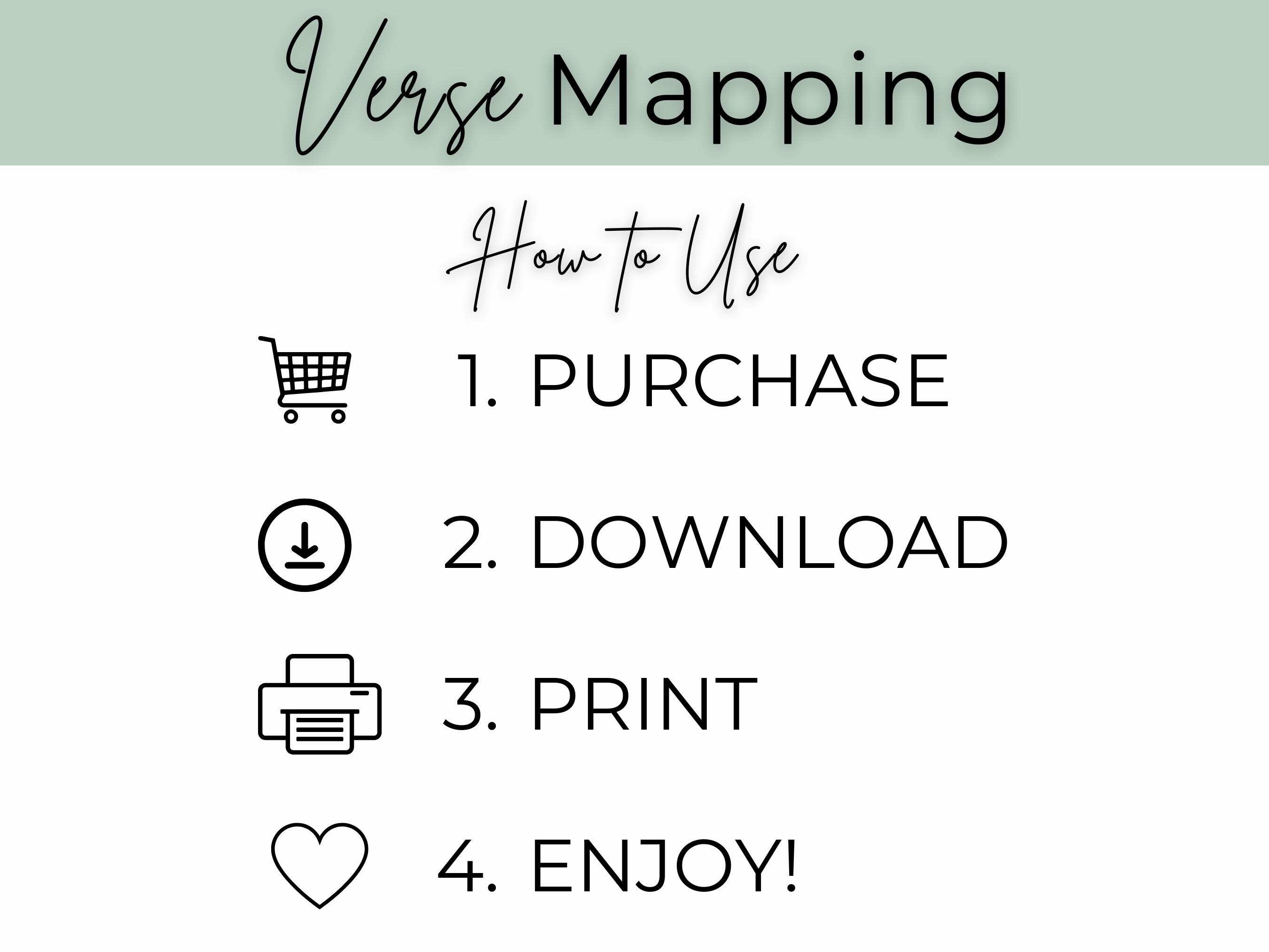 Verse Mapping | Bible Study Guide | Bible Study Template | Bible Verse ...