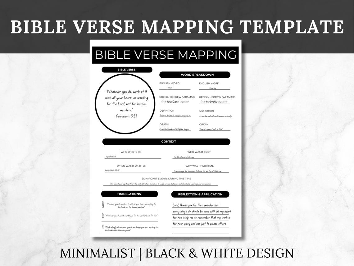 Bible Study Guide | Verse Mapping| Bible Study Printable | Bible Study ...