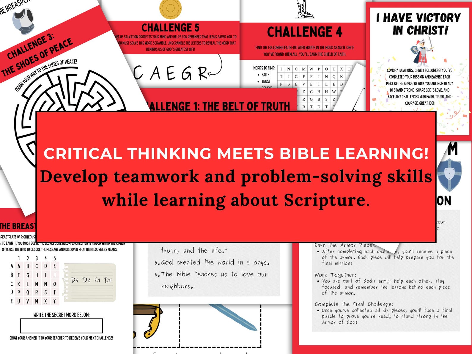 Christian Escape Room | Bible Escape Room for Kids | Christian Team ...