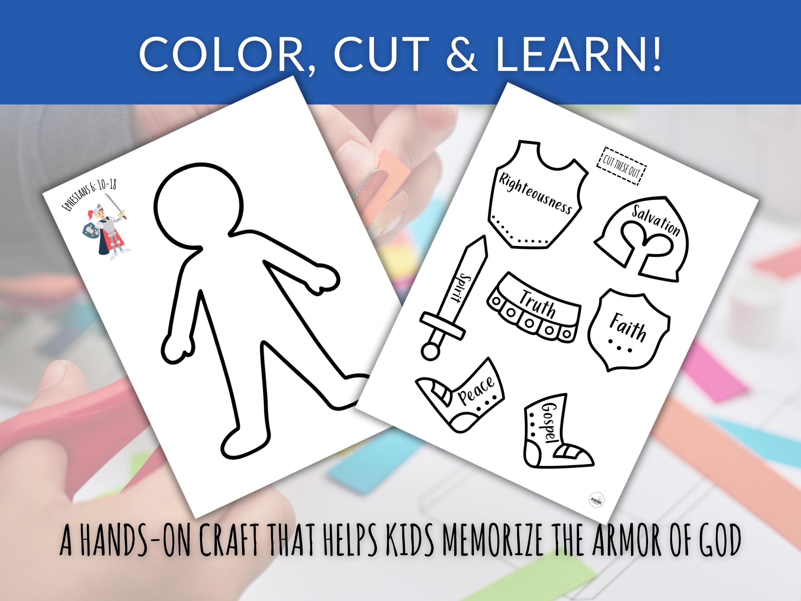 Armor of God Printable | Armor of God Coloring Page | Armor of God ...