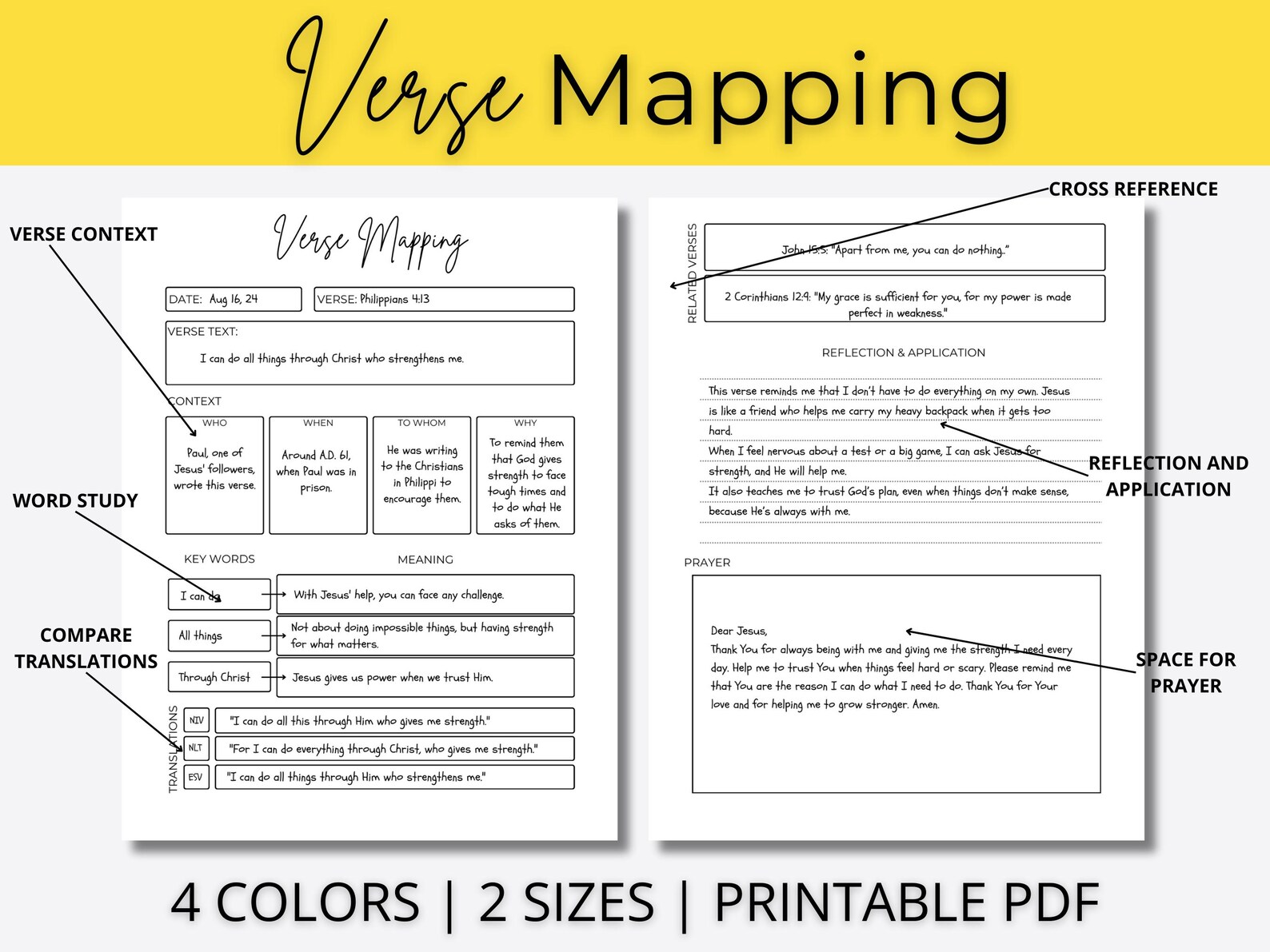 Verse Mapping | Bible Verse Mapping | Bible Study Guide | Bible Study ...