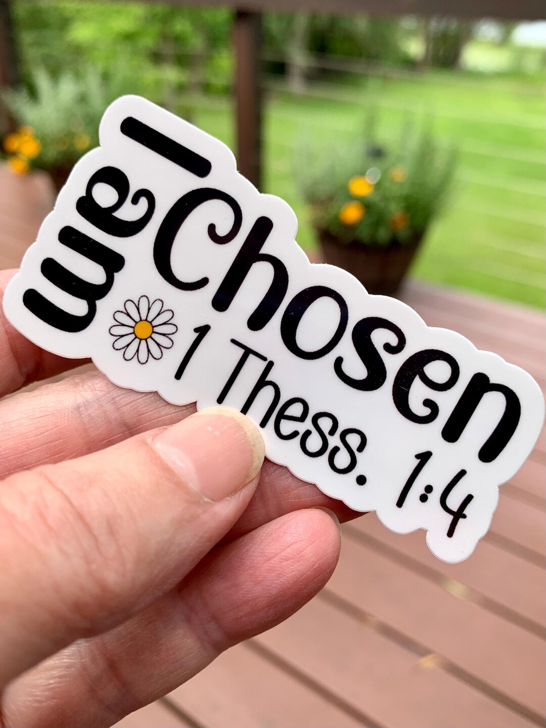I Am Chosen Sticker | 1thess 1:4 Inspirational Sticker, Christian ...