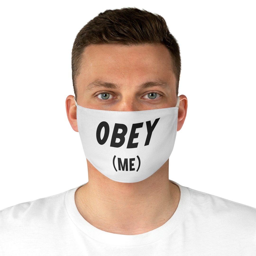 Obey Me Two-layer Fabric Face Mask white - Etsy