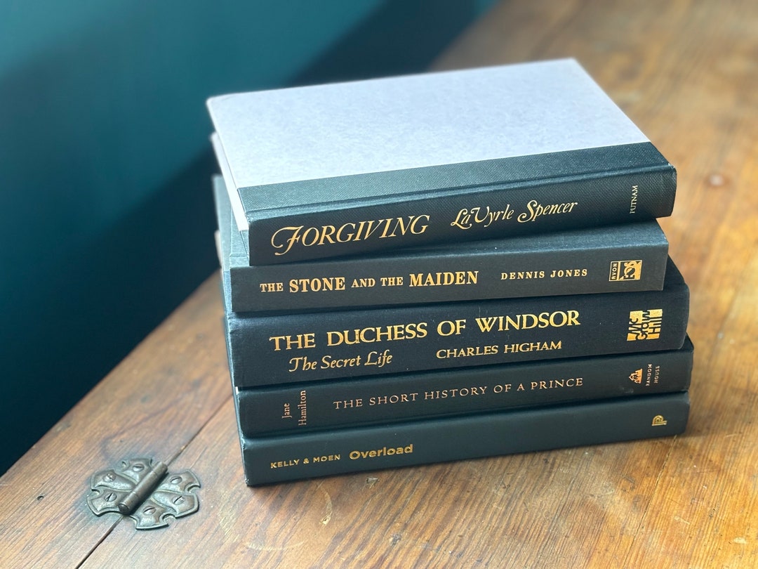 Group of Black and Gold Hardback Books - Etsy