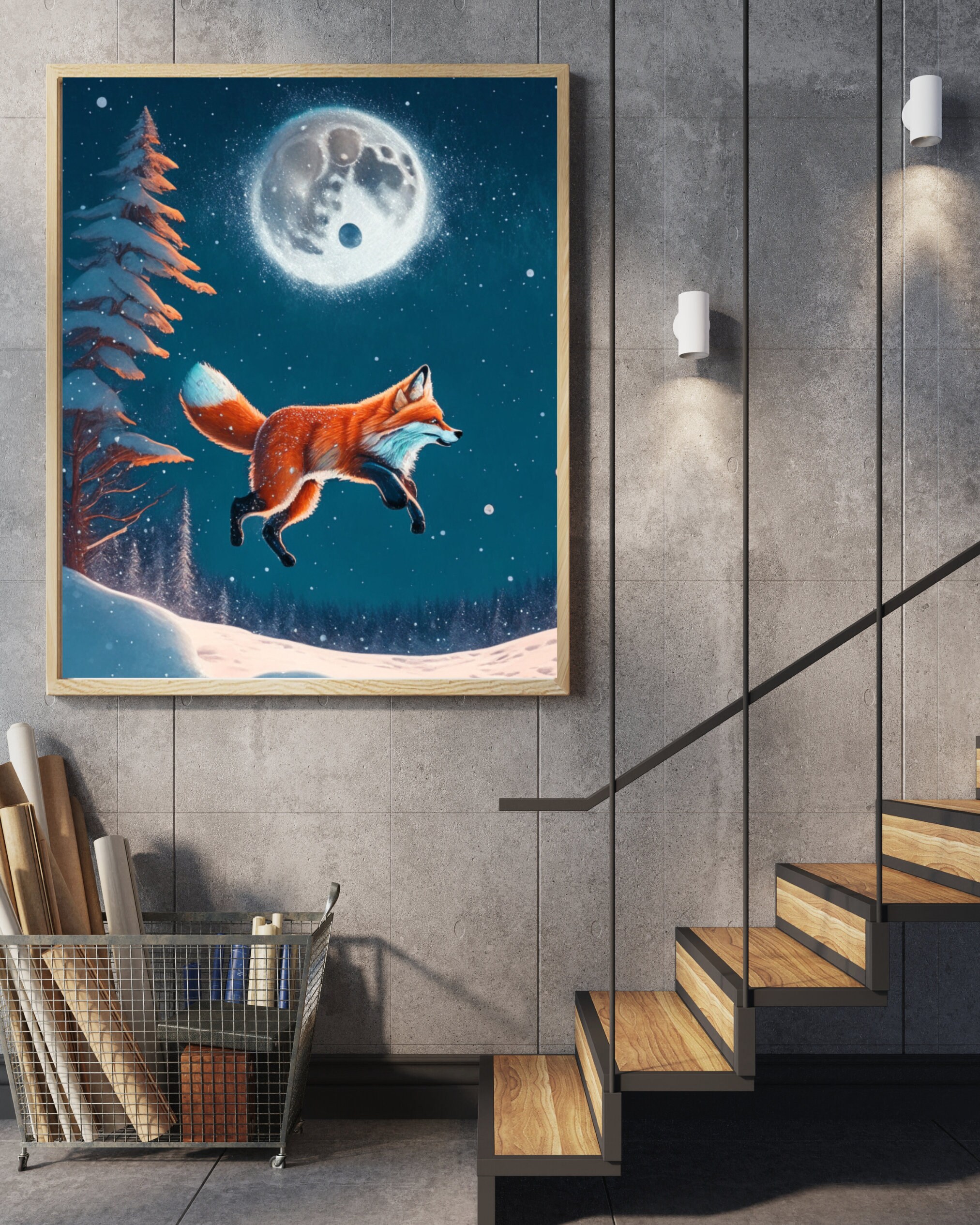 Printable Fox Art Work, Downloadable Art Work - Etsy