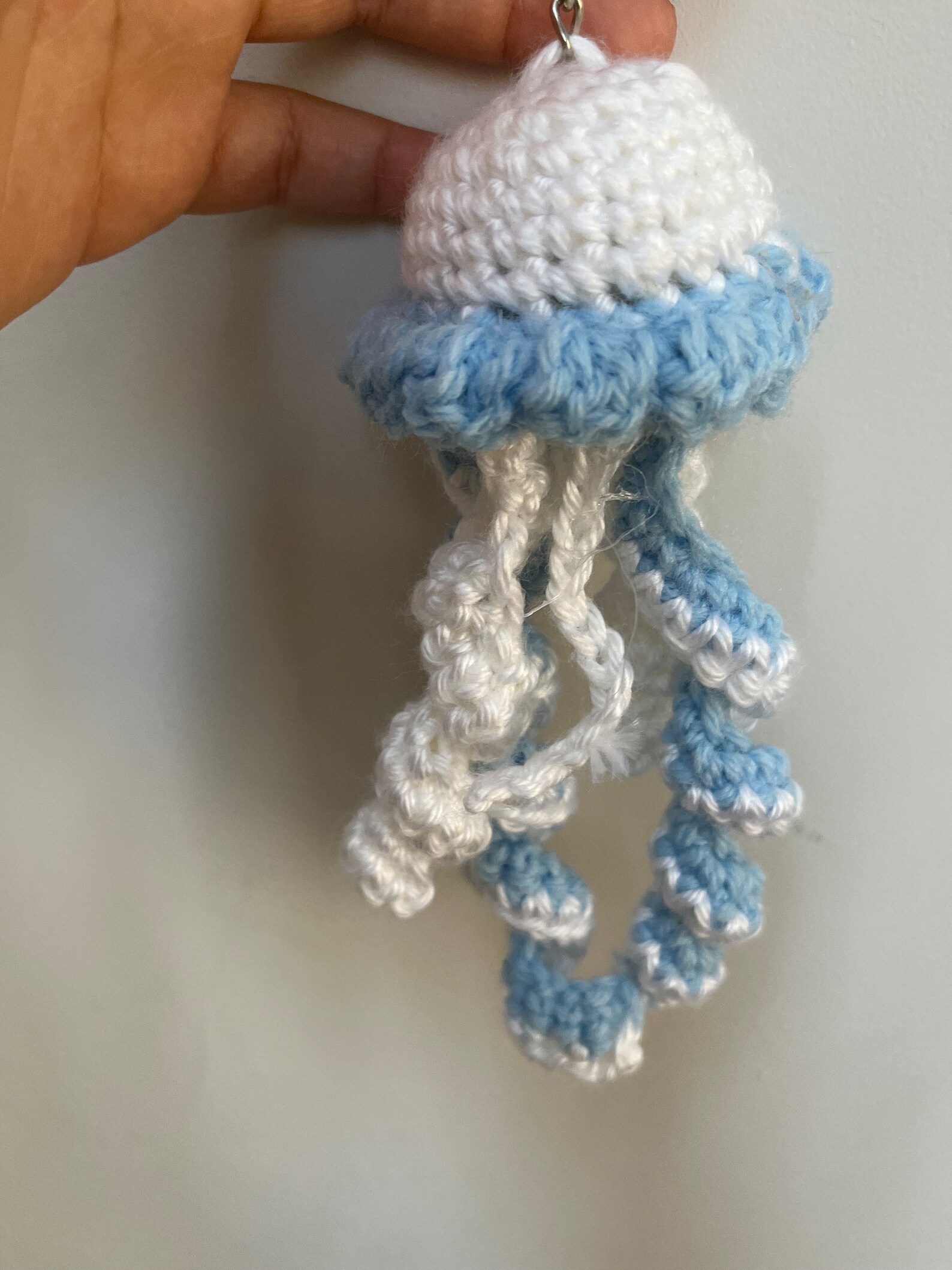 Crochet Jellyfish Keychain - Etsy
