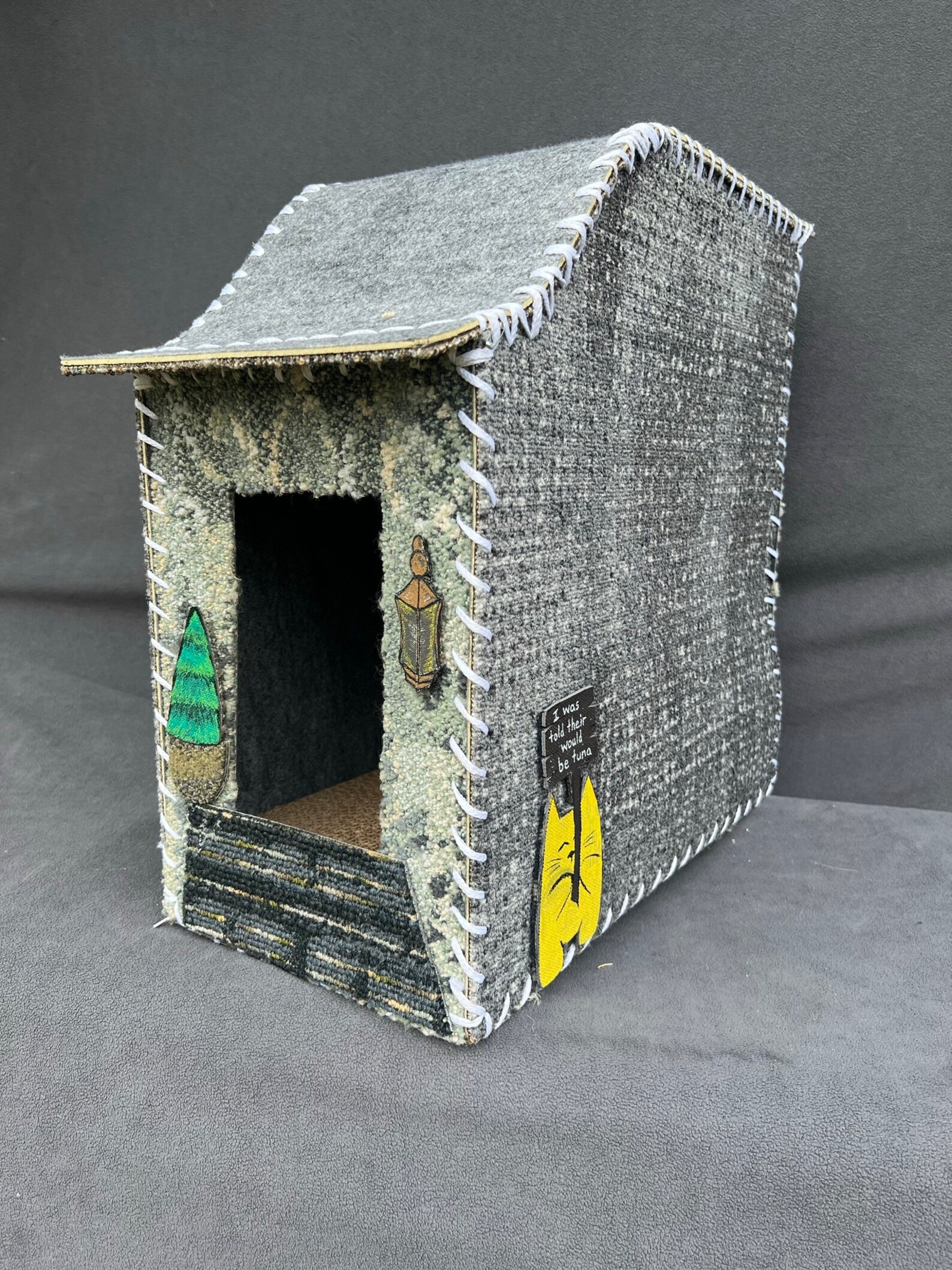 Cat House : Cat Rowhouse, Rowhome, Row House, Cat House, Handmade With ...