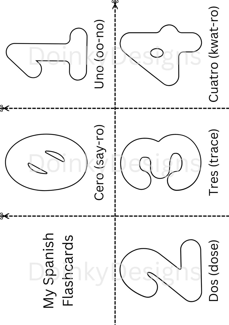 My First Spanish Number Flashcards 0-10 for Kids Ages 3 - Etsy