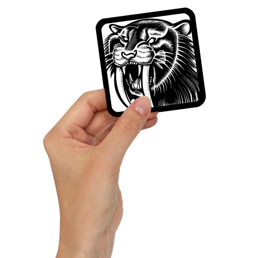 Sabertooth Tiger Embroidered Patches - Etsy