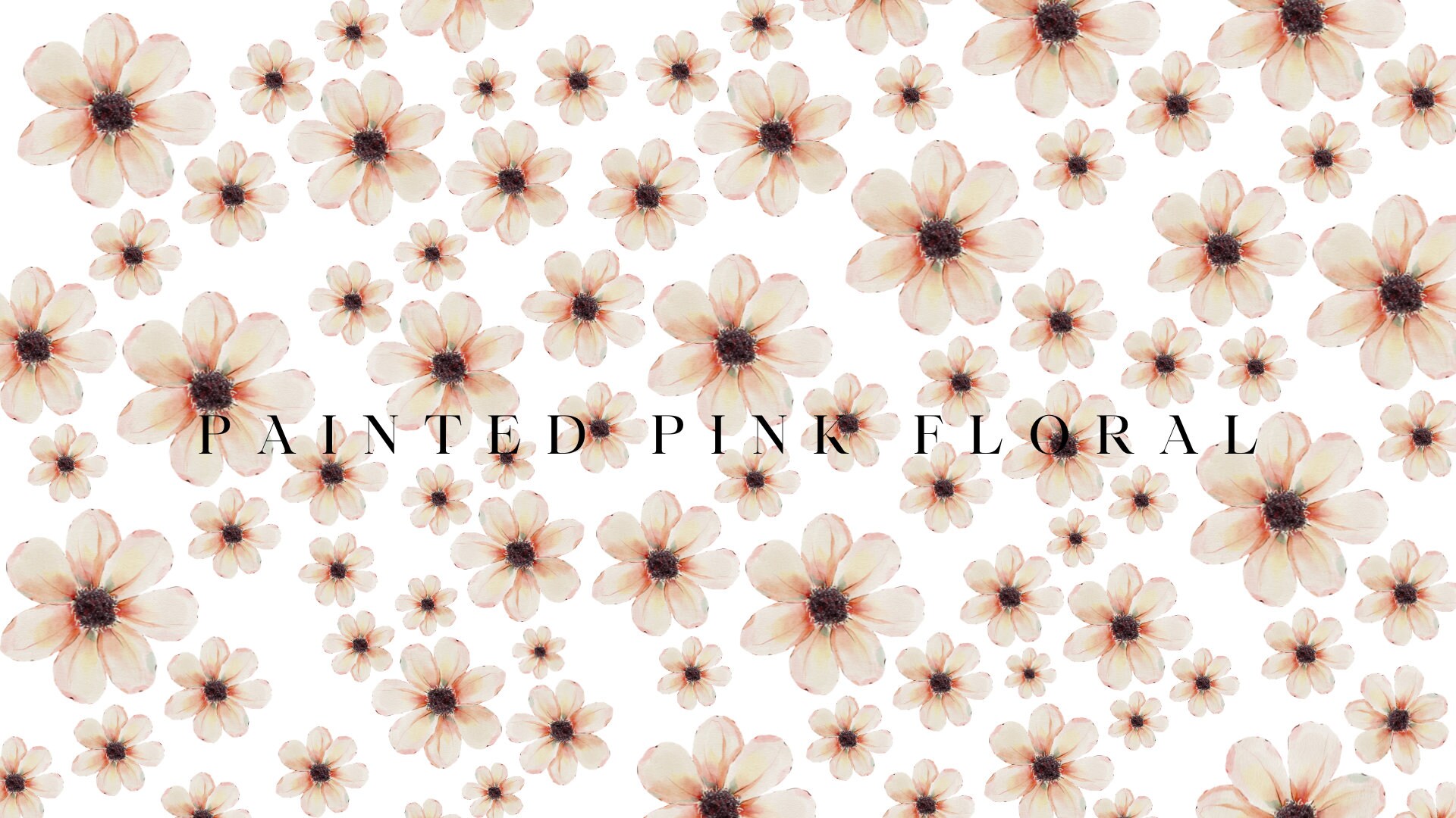 Neutral Flowers Desktop Wallpaper Modern Aesthetic Laptop - Etsy