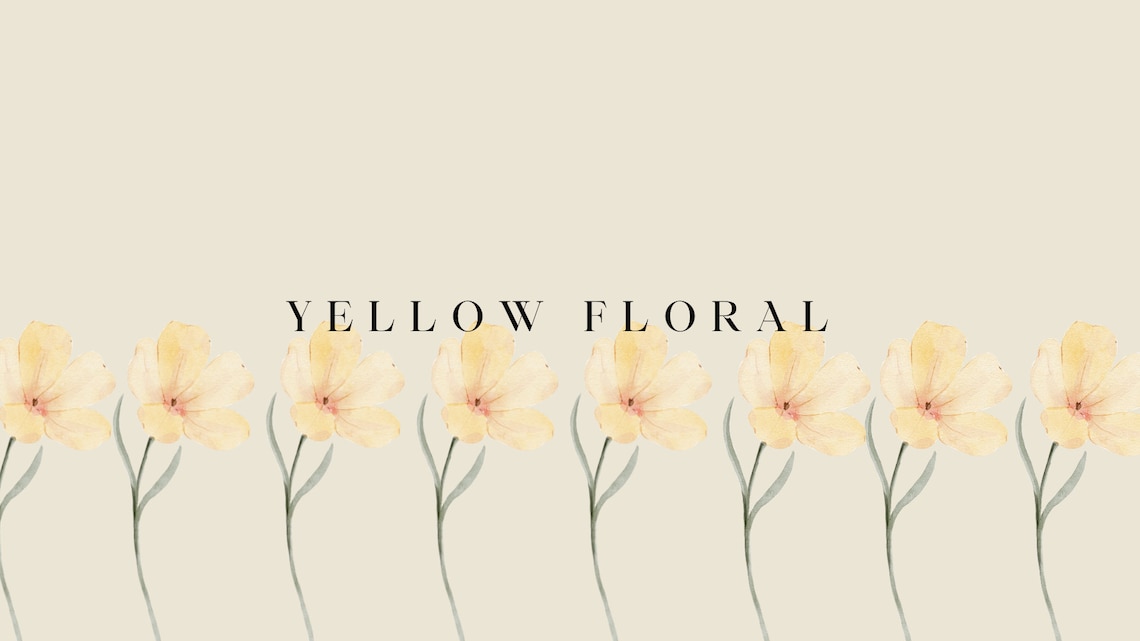 Neutral Flowers Desktop Wallpaper Modern Aesthetic Laptop - Etsy