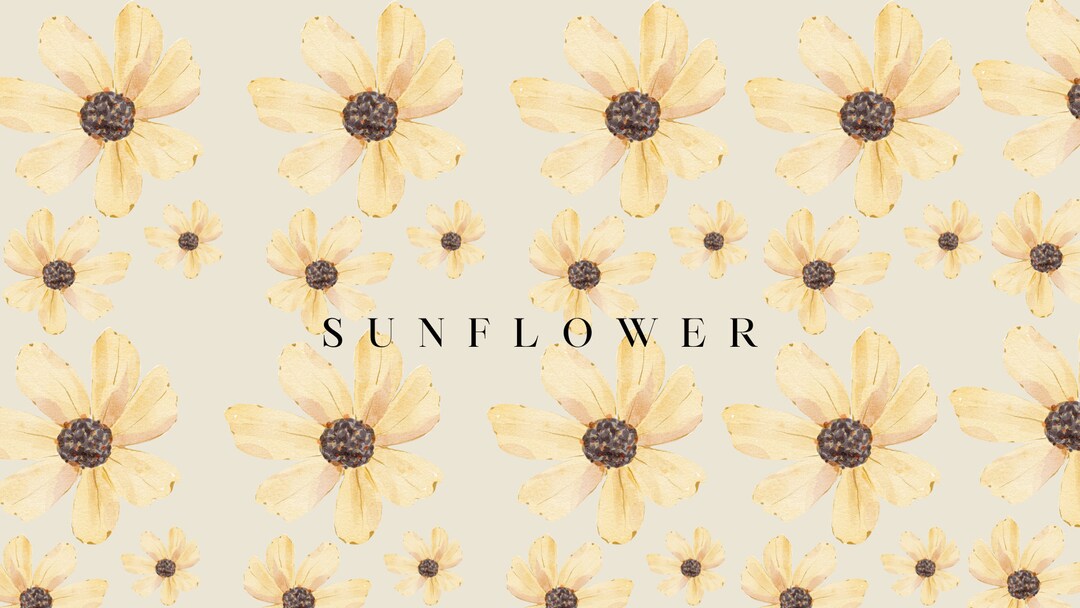 Neutral Flowers Desktop Wallpaper Modern Aesthetic Laptop Background ...