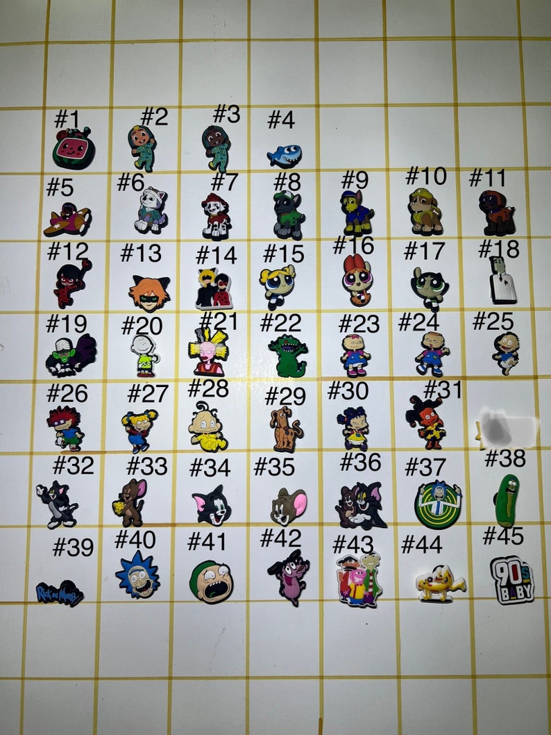 Cartoons Characters Charms-croc - Etsy