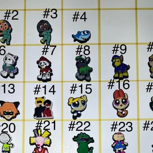 Cartoons Characters Charms-croc - Etsy