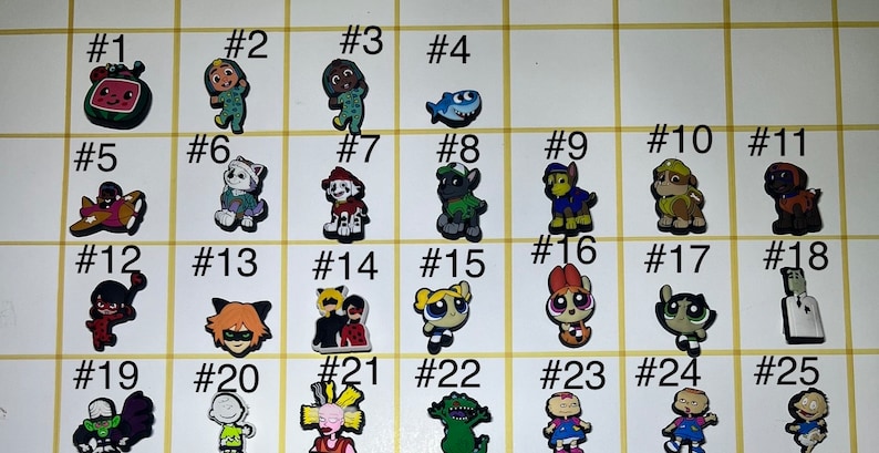 Cartoons Characters Charms-croc - Etsy