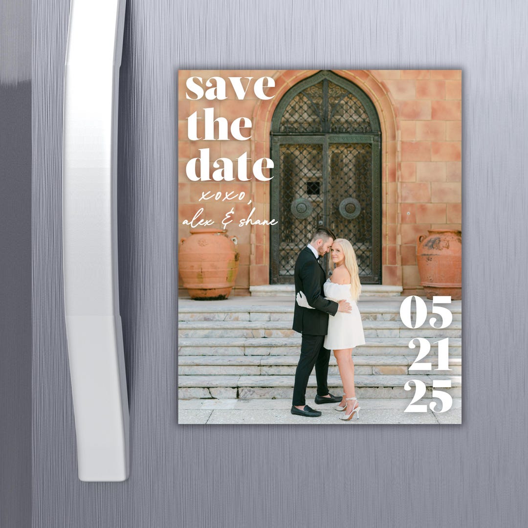 Photo Save the Date Magnets, Photo Magnet Wedding Invitations, Wedding ...