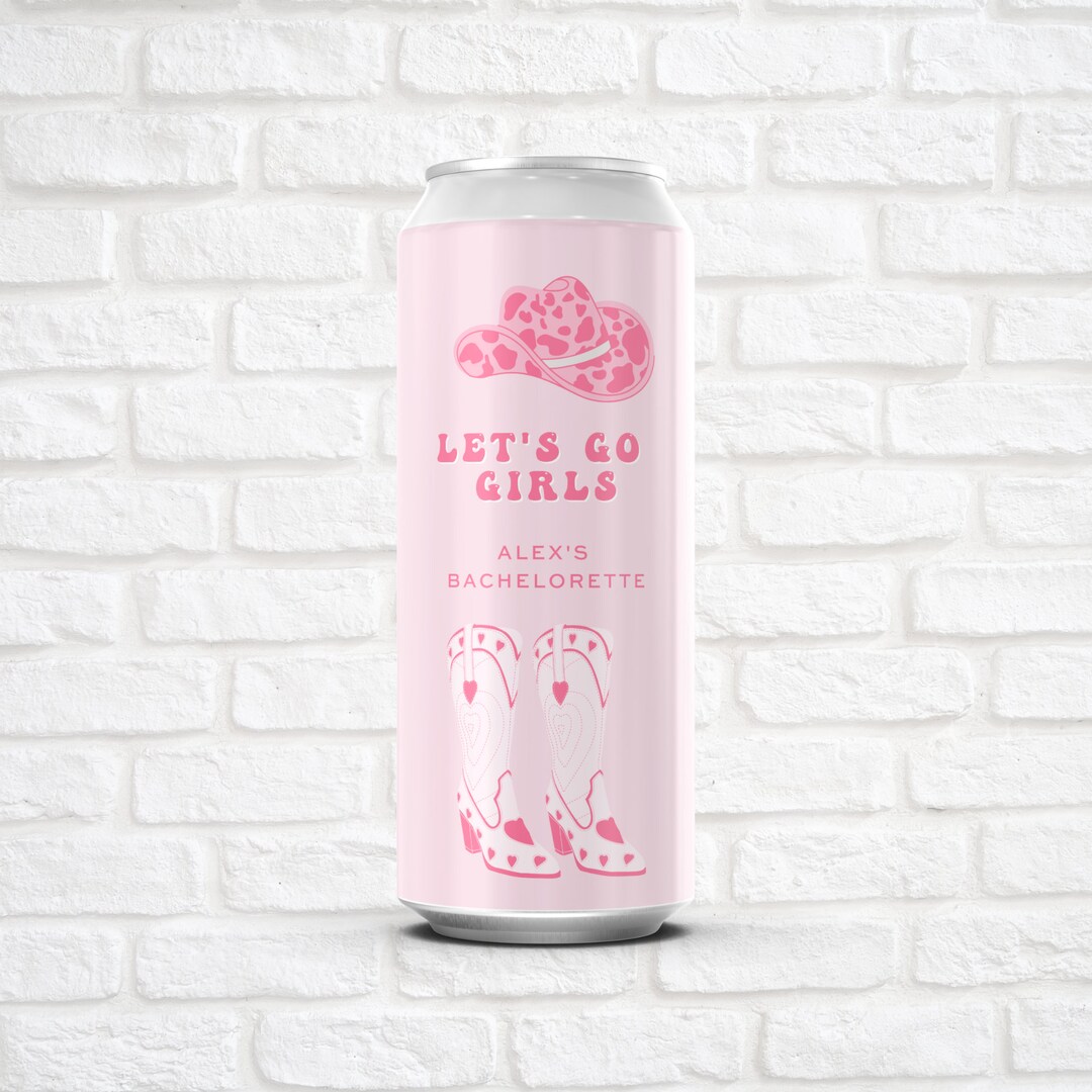 Let's Go Girls Bachelorette Drink Labels, Custom Seltzer Sticker ...